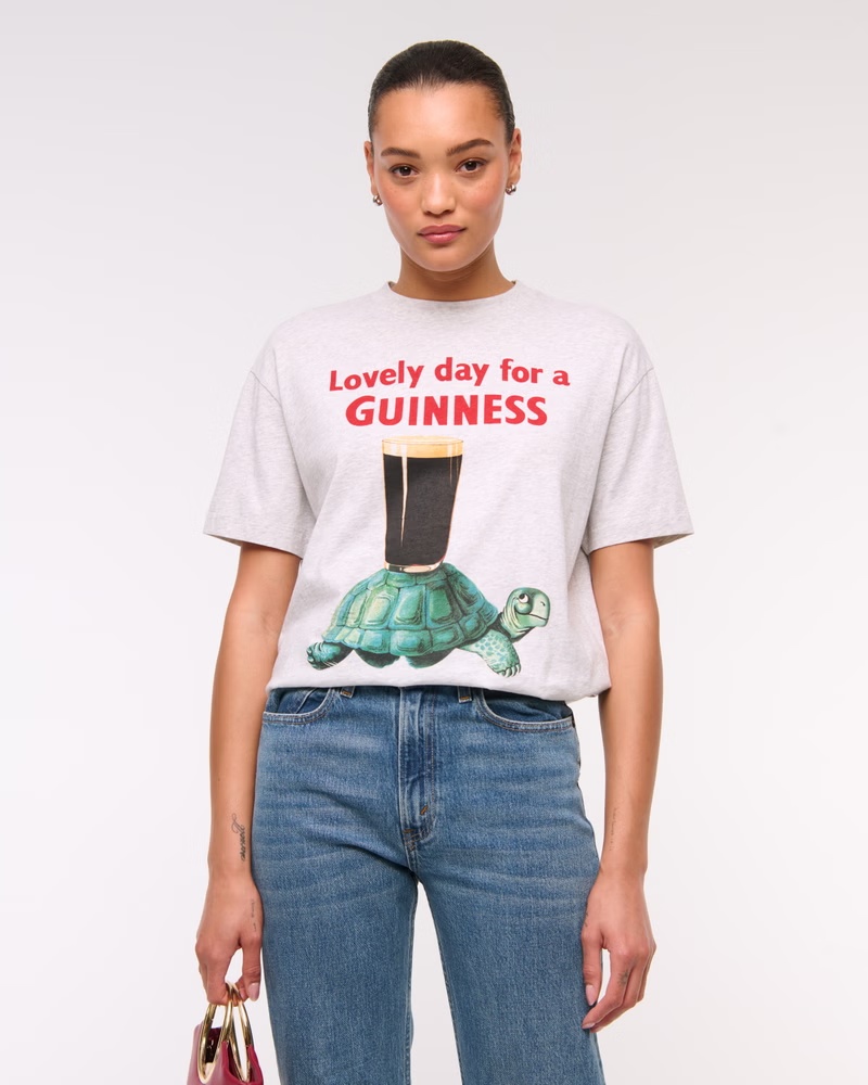 Oversized Guinness Graphic Tee - Abercrombie & Fitch