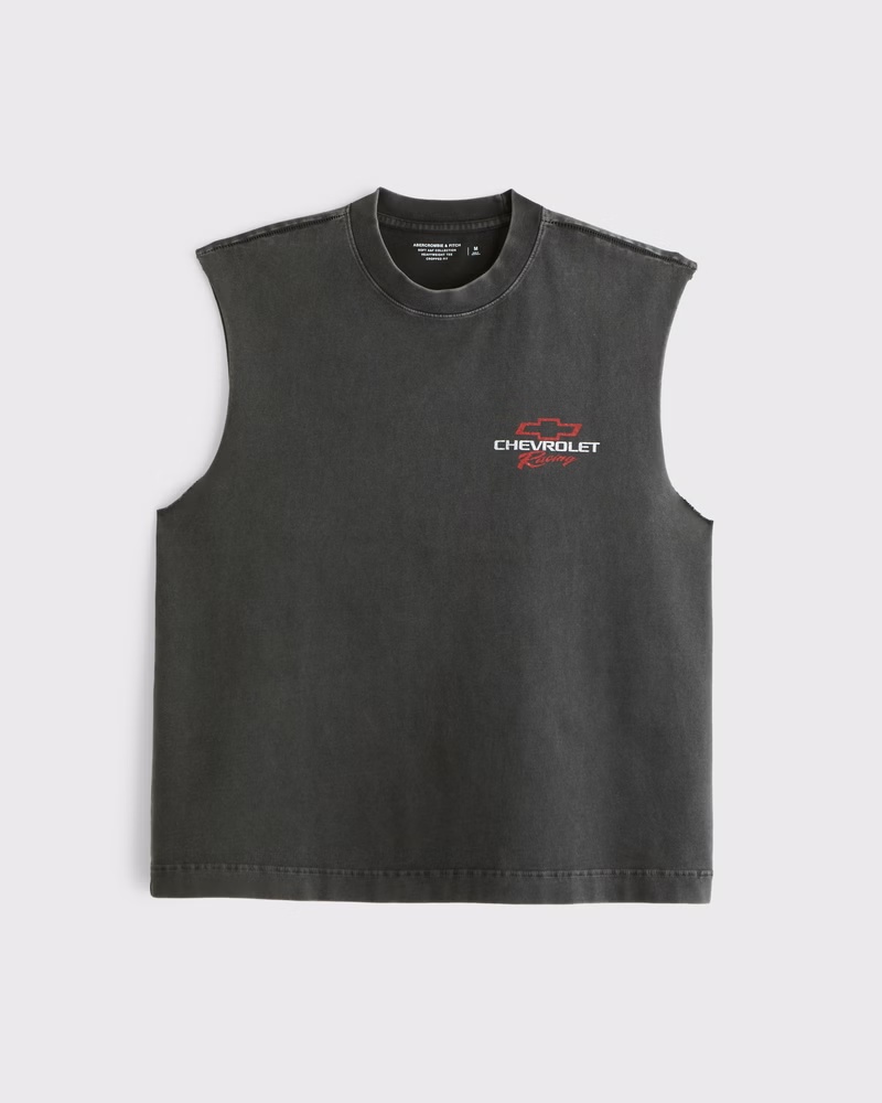 Premium Heavyweight Cropped Chevrolet Tank - Abercrombie & Fitch