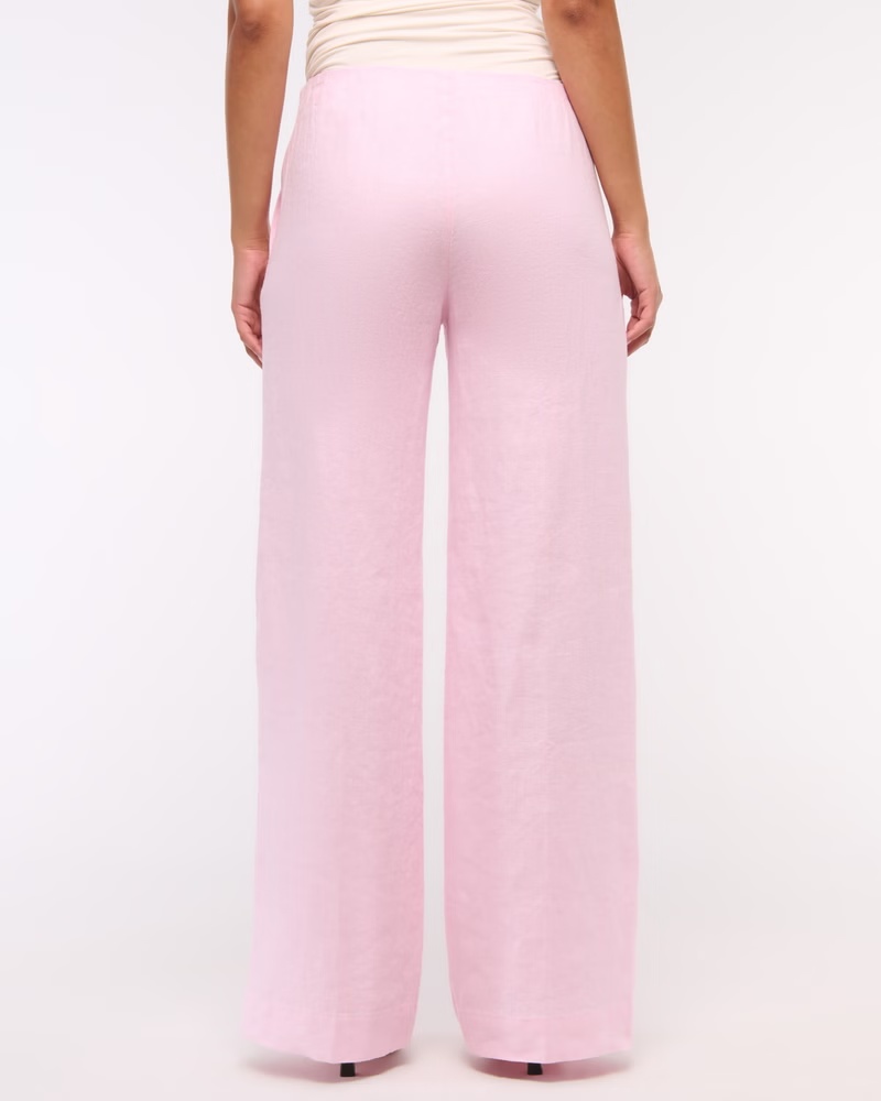 Premium Linen Tailored Ultra Wide Leg Pant - Abercrombie & Fitch