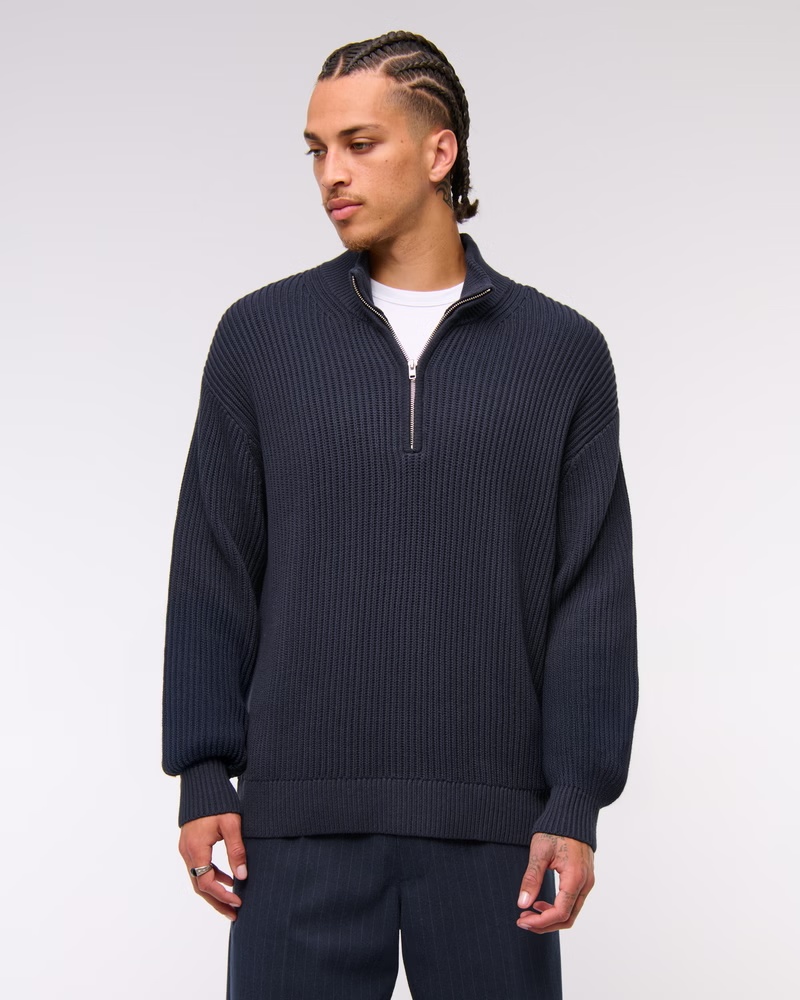 Oversized Quarter-Zip Sweater - Abercrombie & Fitch