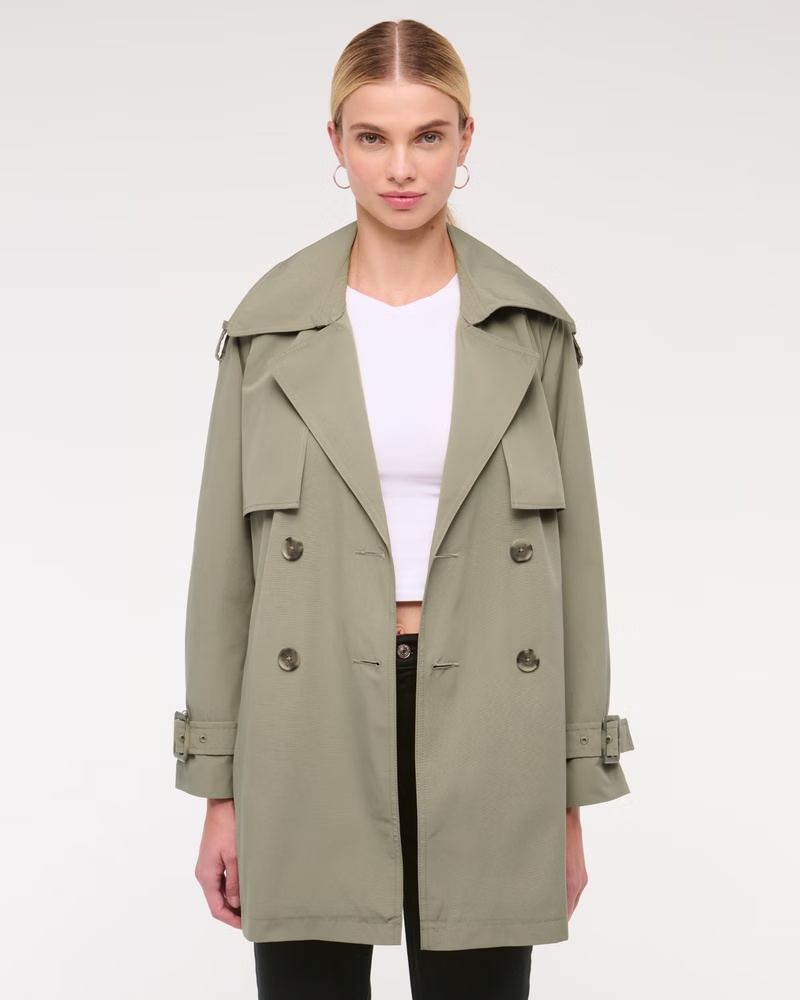 Mid-Length Trench Coat - Abercrombie & Fitch